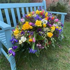 Vibrant spring Spray - Funeral Flowers Welwyn Garden City
